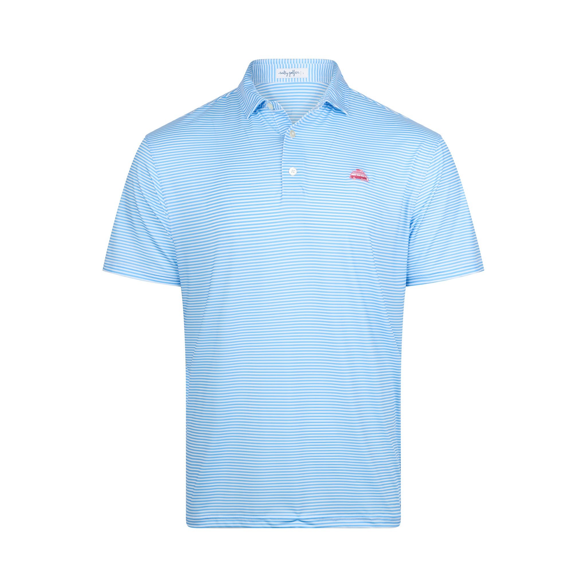 The Sunday Stripe Polo Clear Skies – The Salty Golfer