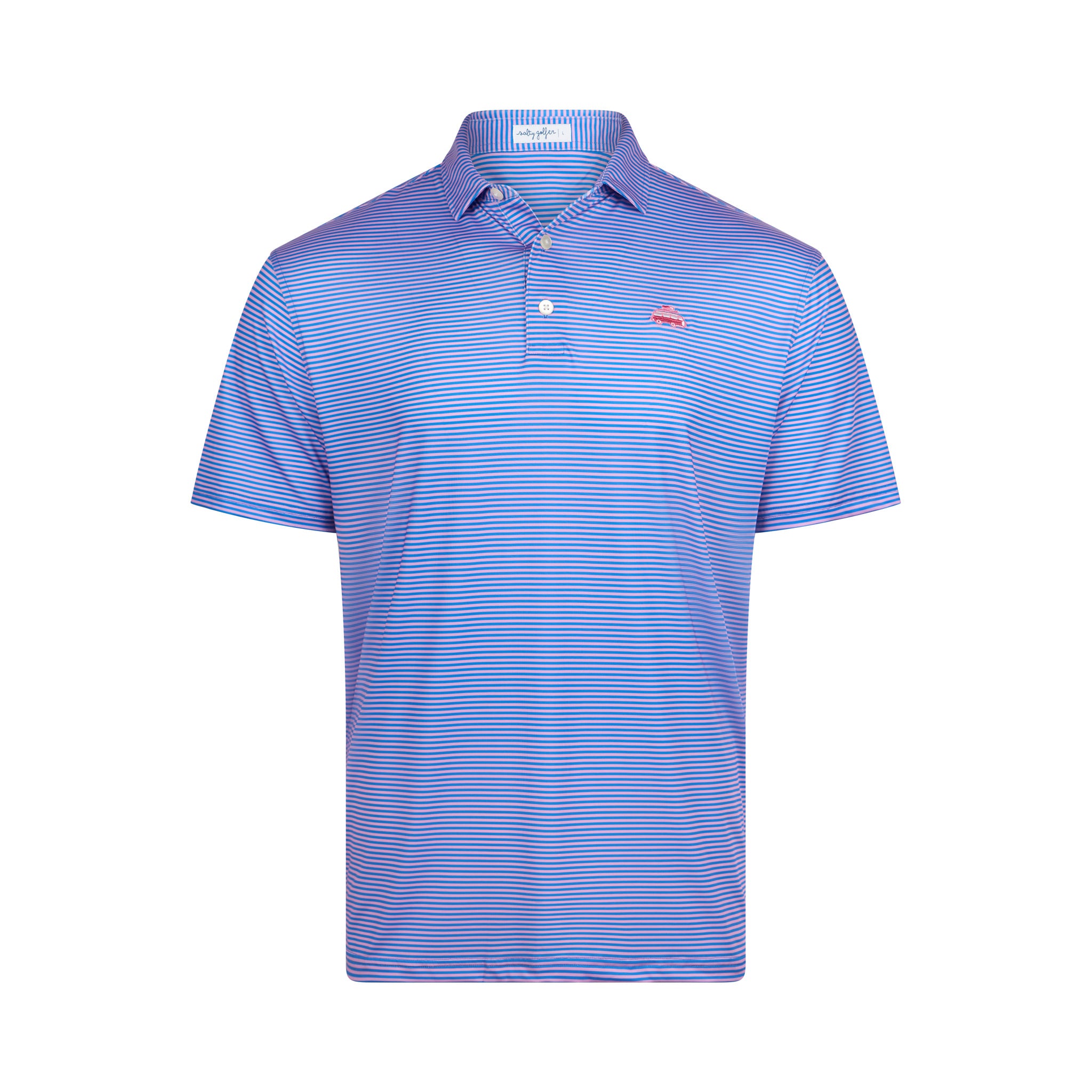 The Sunday Stripe Polo Bubblegum Reverb – The Salty Golfer