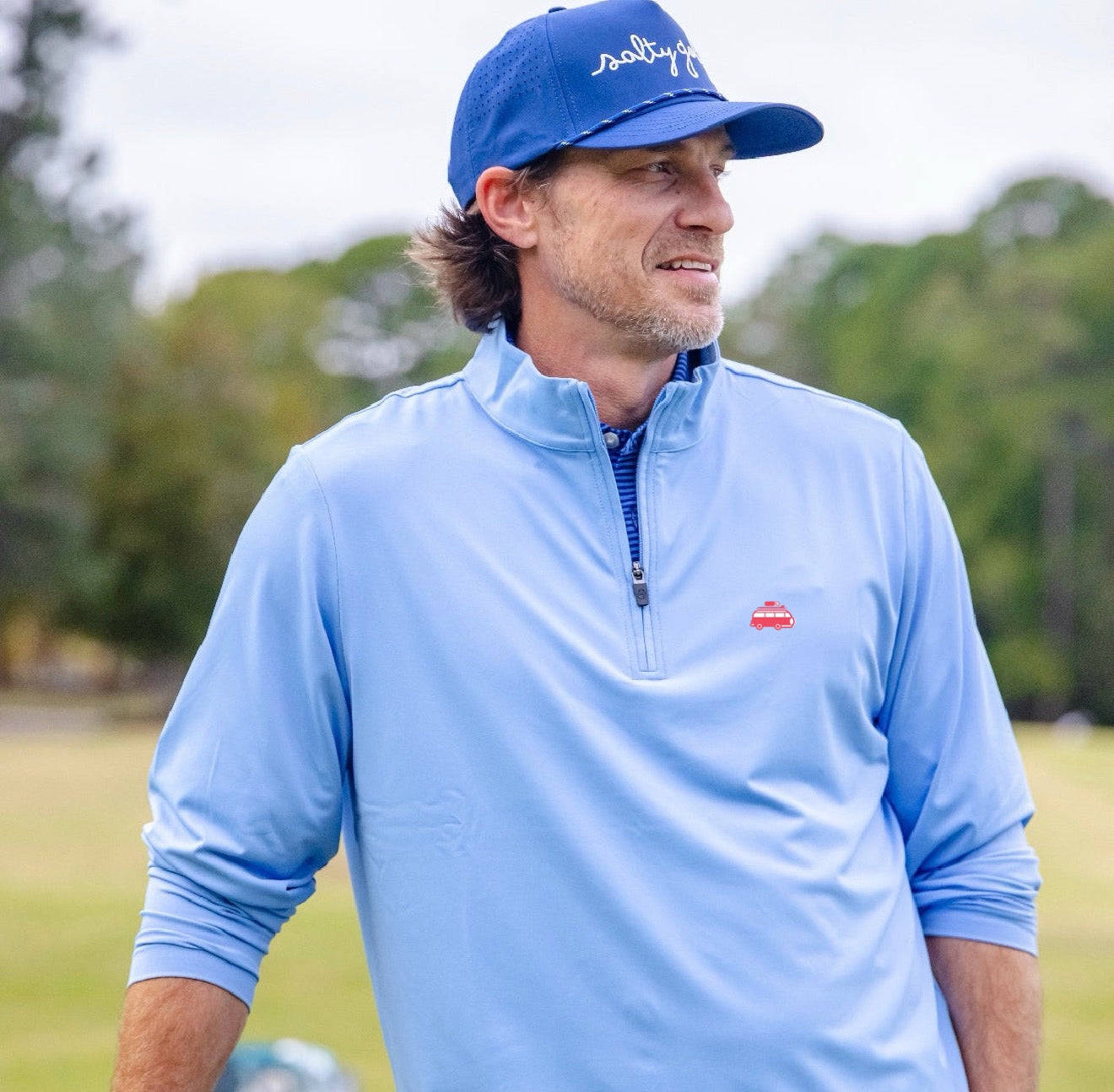Low Country Quarter Zip (NC Blue) – The Salty Golfer